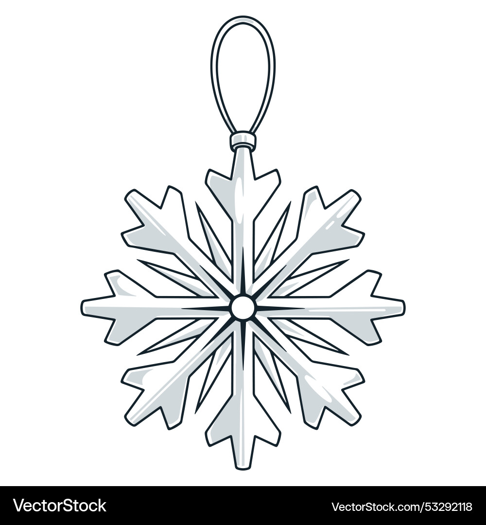 Christmas snowflake vintage emblem monochrome Vector Image