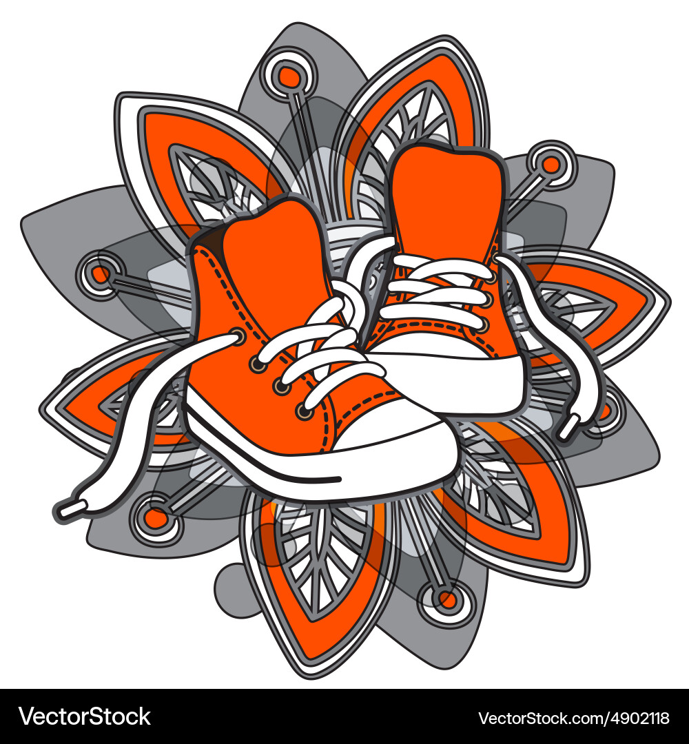Colorful sneakers Royalty Free Vector Image - VectorStock