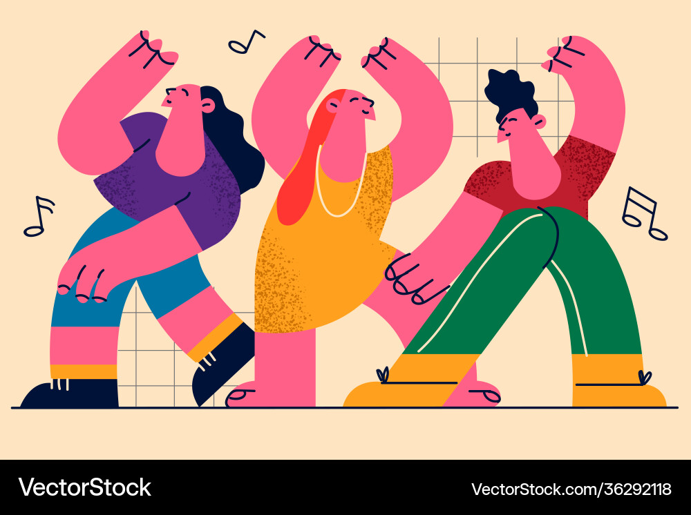 Dancing moving dancer concept Royalty Free Vector Image