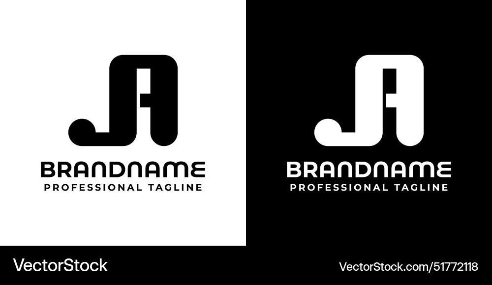 Letters ja monogram logo great for multisector Vector Image