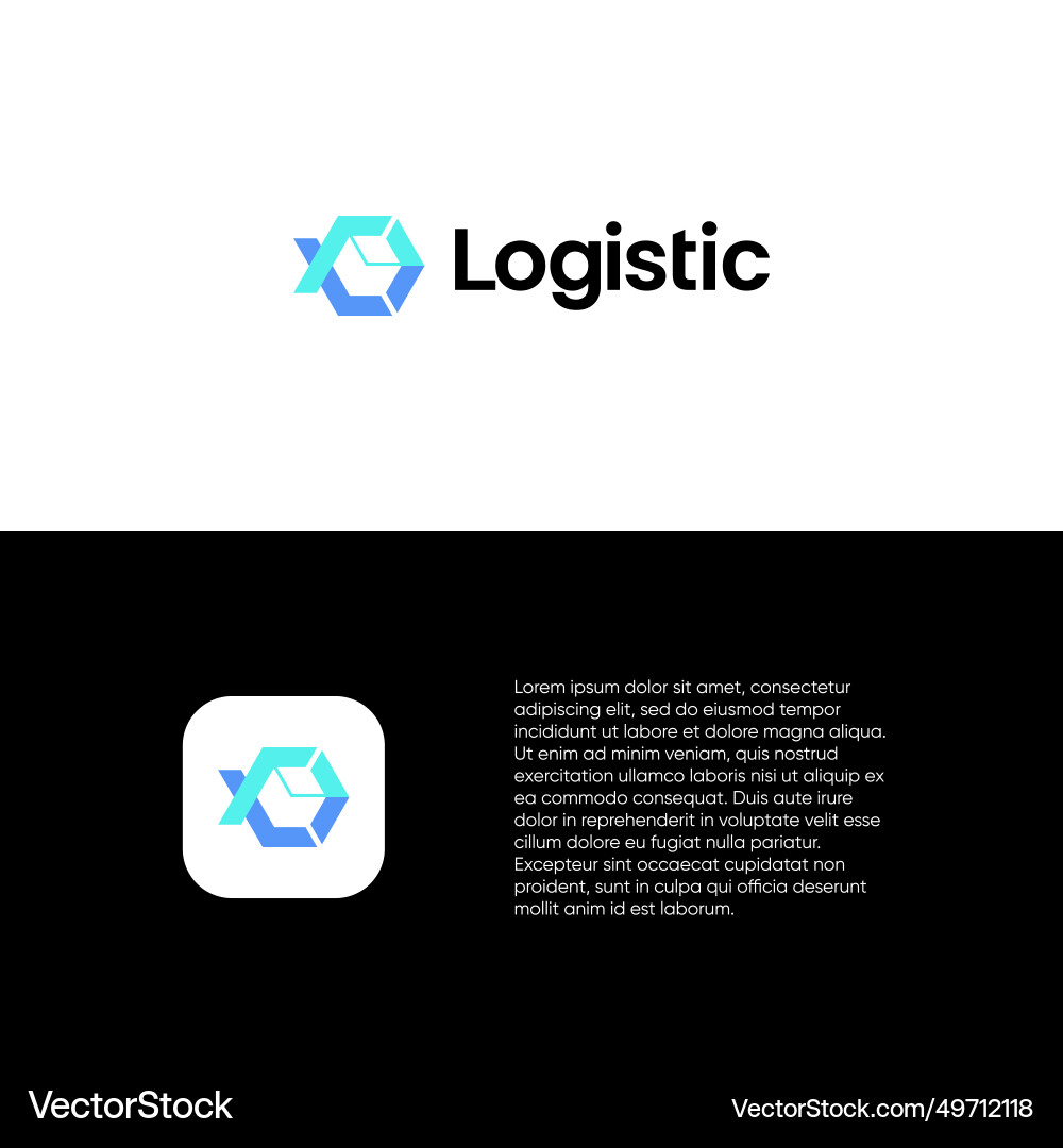 Logistics logo express delivery design Royalty Free Vector