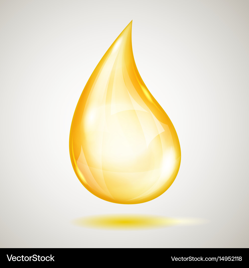 One big yellow drop Royalty Free Vector Image - VectorStock