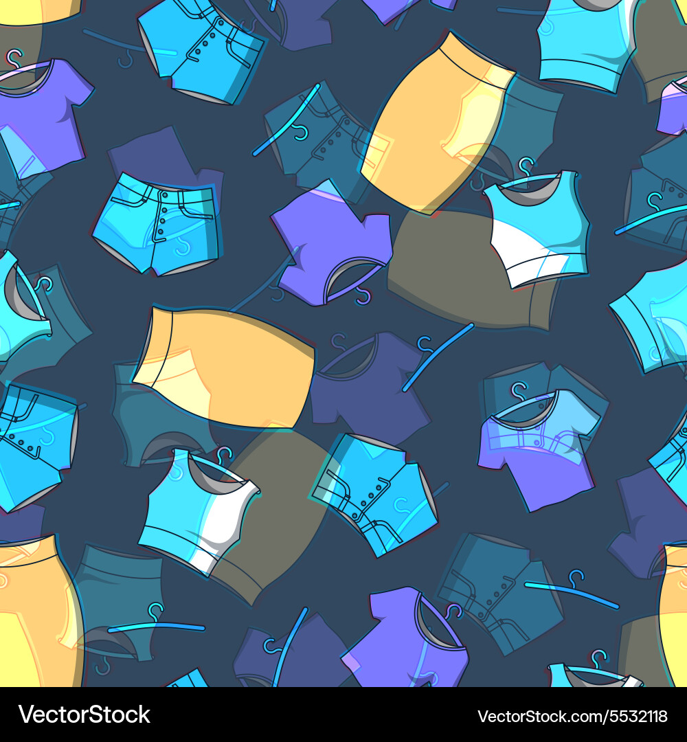 Pattern of fashion on a dark background Royalty Free Vector