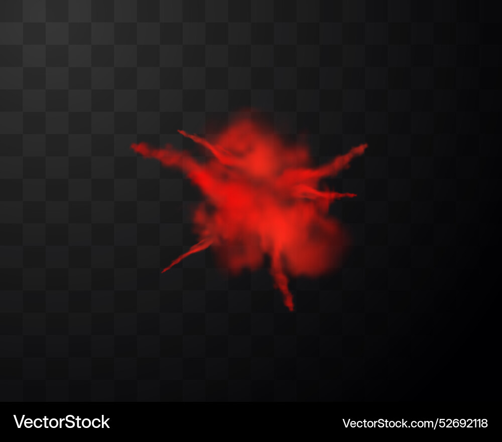 Red paint powder explosion or dust burst Vector Image