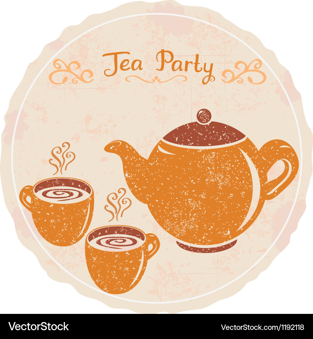 Tea party Royalty Free Vector Image - VectorStock