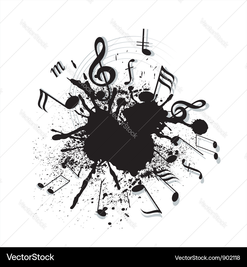 Twisted music motes Royalty Free Vector Image - VectorStock