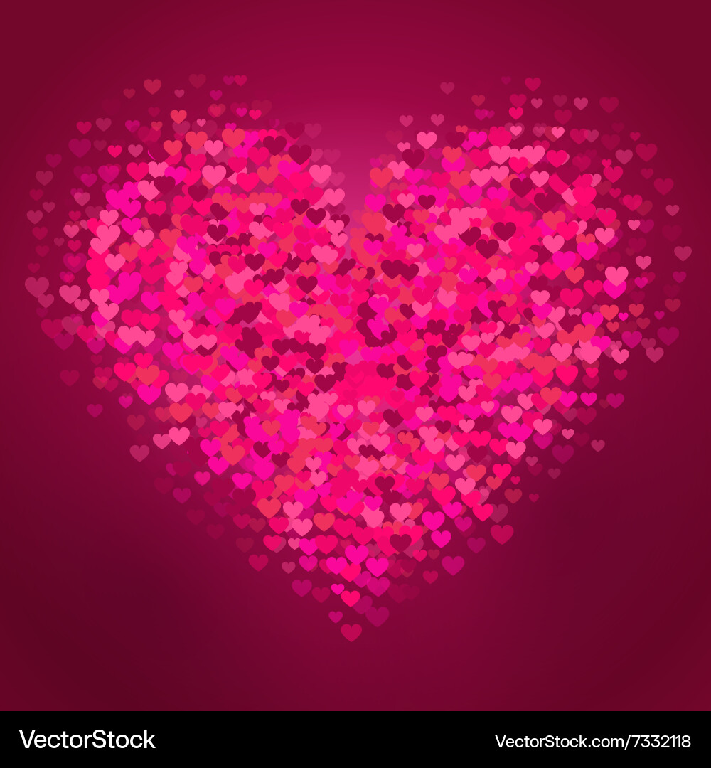 Valentine hearts background Royalty Free Vector Image
