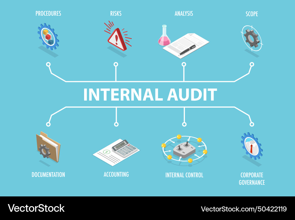 3d isometric flat of internal Royalty Free Vector Image