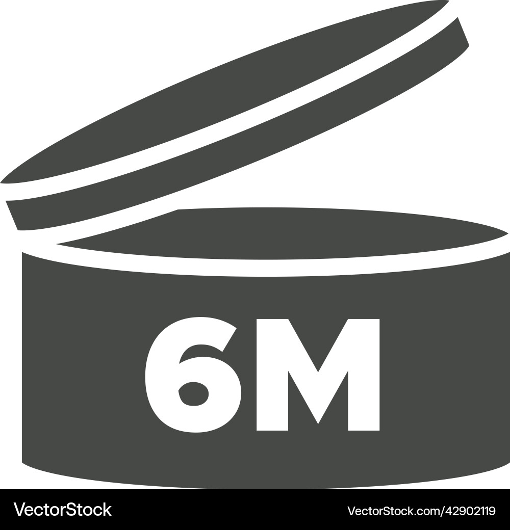 6 m Symbolzeit nach Öffnen Symbol Lizenzfreies Vektorbild