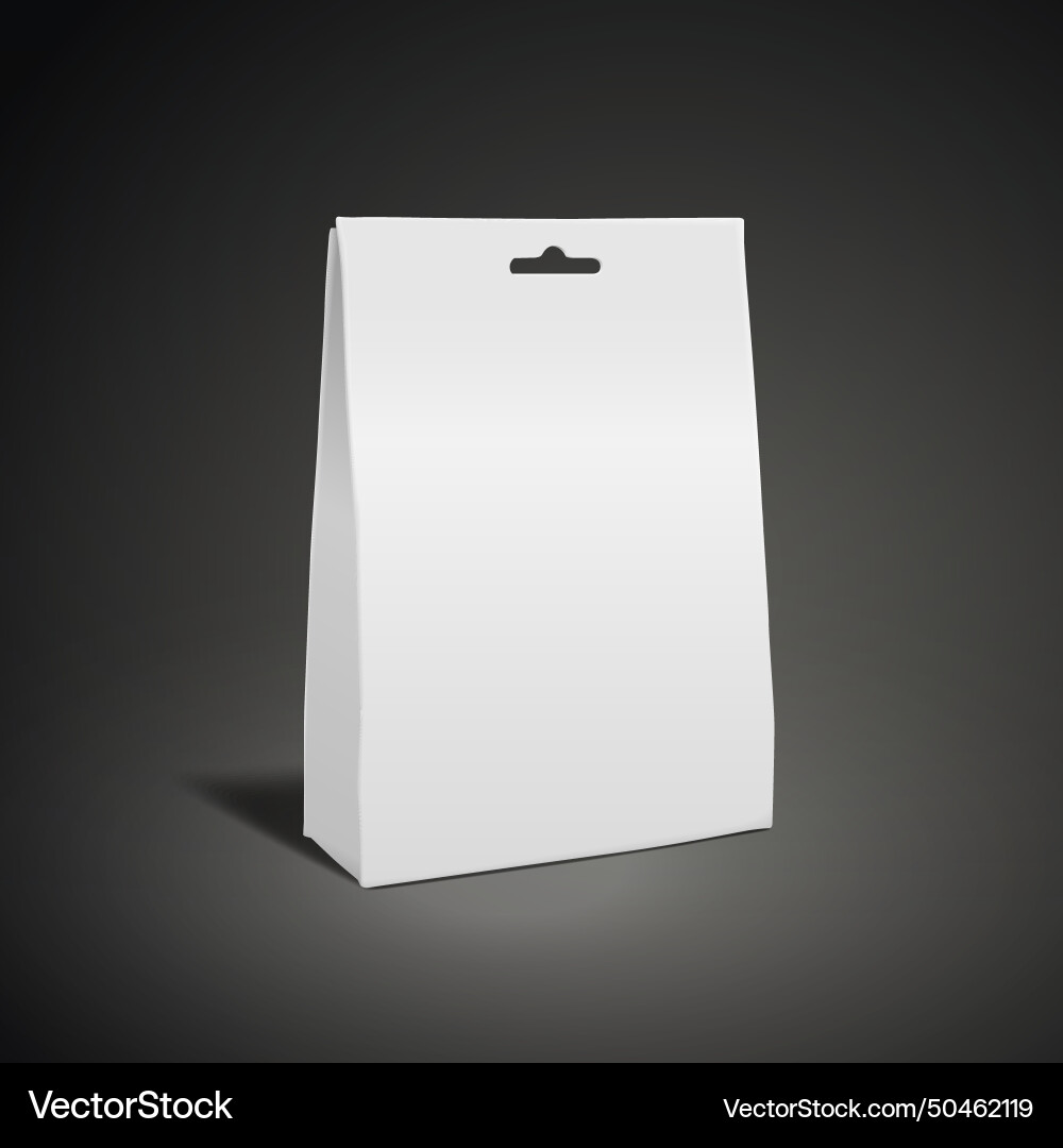 Blank paper bag Royalty Free Vector Image - VectorStock