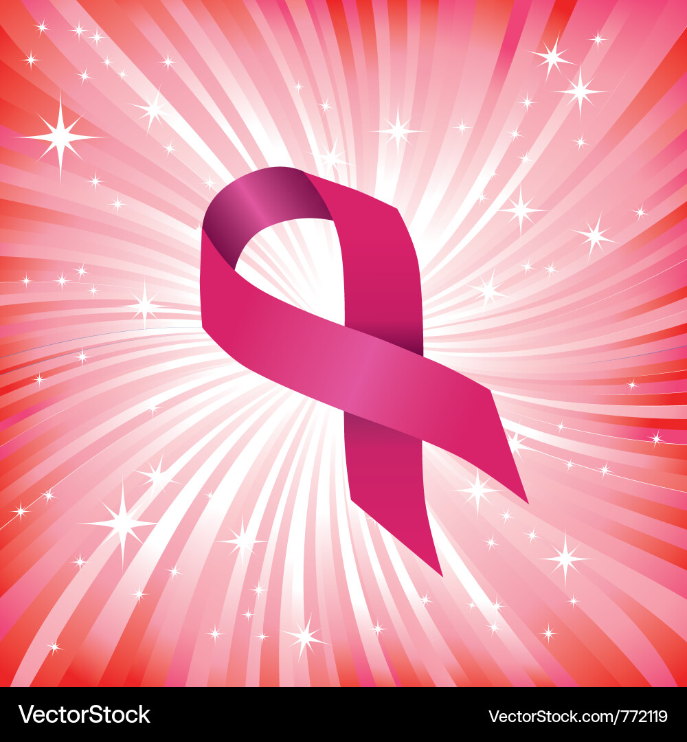 Breast cancer ribbon Royalty Free Vector Image
