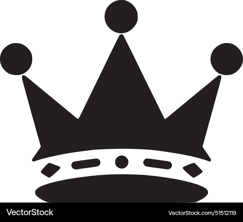 Crown - minimalist and simple silhouette Vector Image