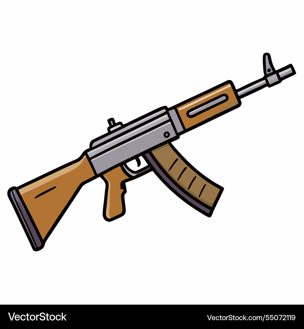 Fn fal gun Polizeiwaffe Design Militär Lizenzfreier Vektor