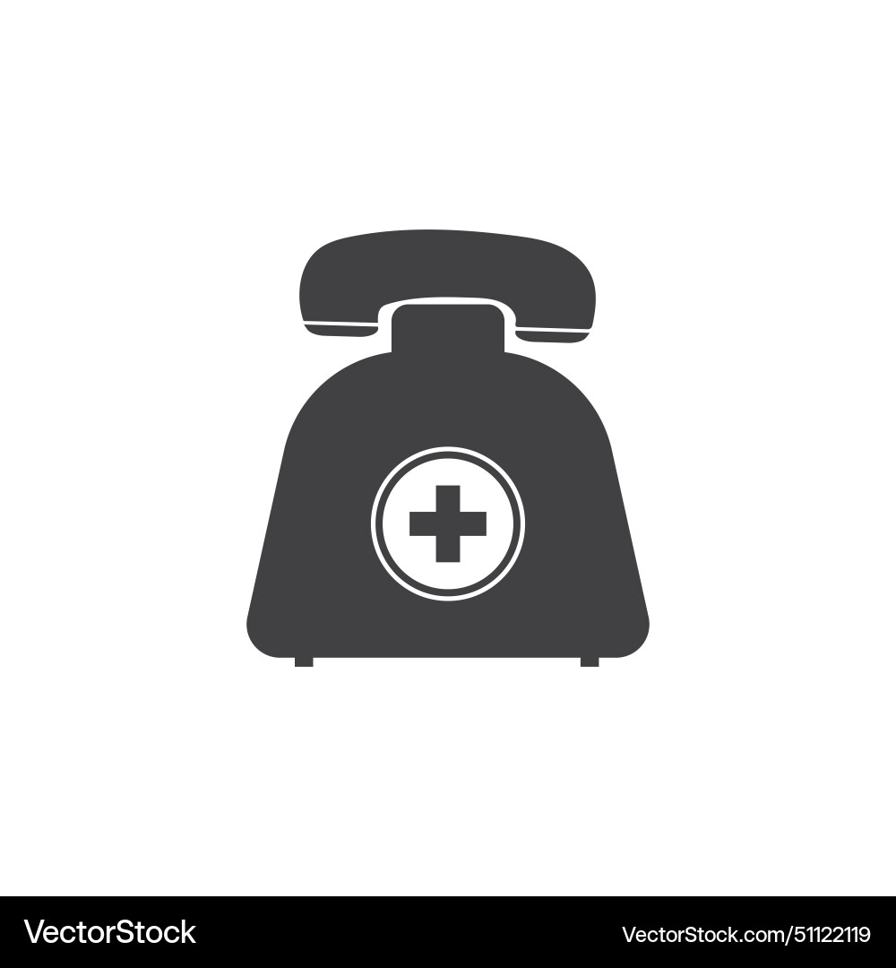 Hospital emergency call icon Royalty Free Vector Image