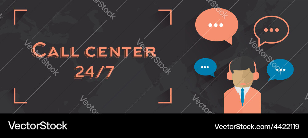 Male call center avatar man Royalty Free Vector Image