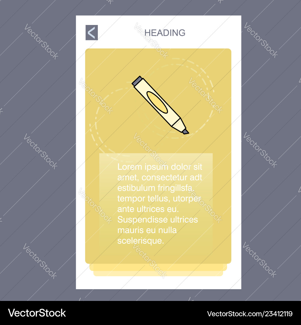 Marker mobile vertical banner design Royalty Free Vector