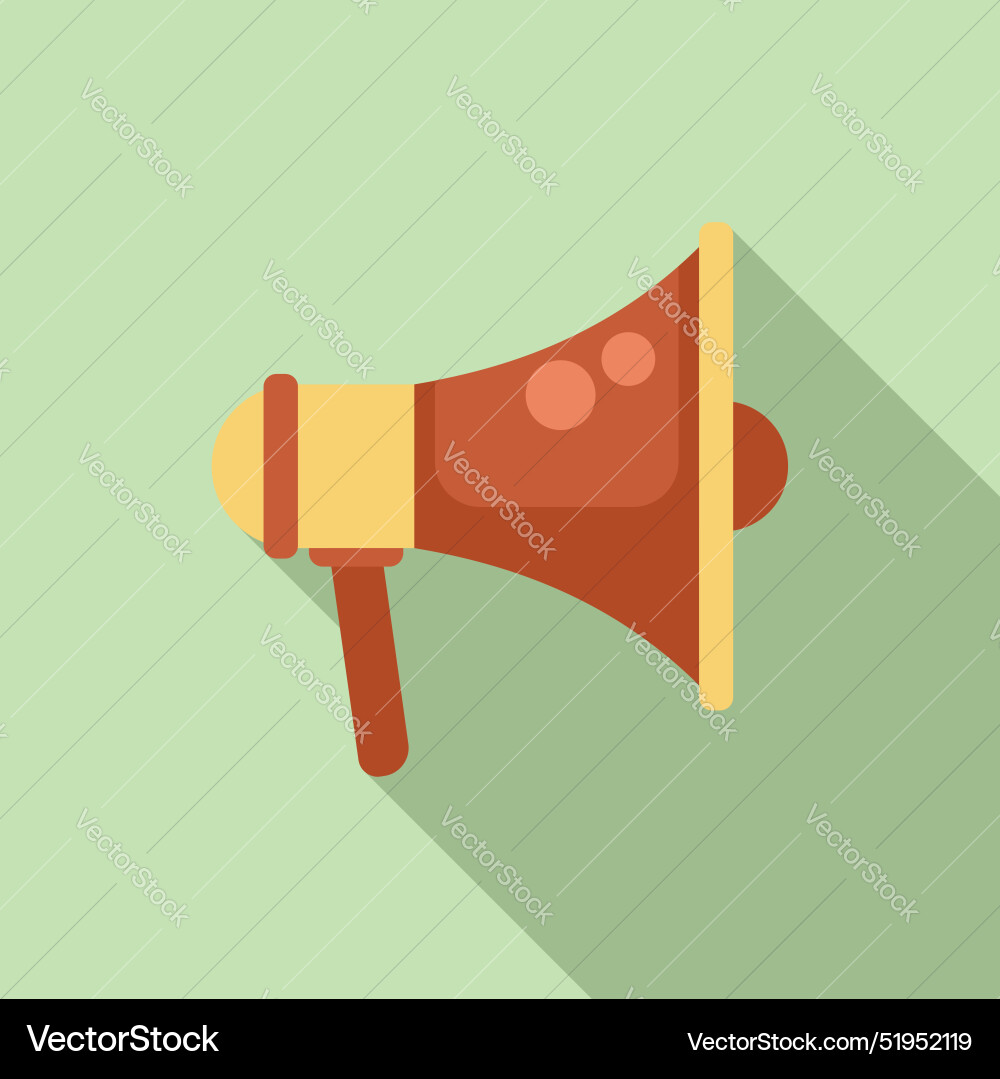 Red and yellow megaphone making a public Vector Image
