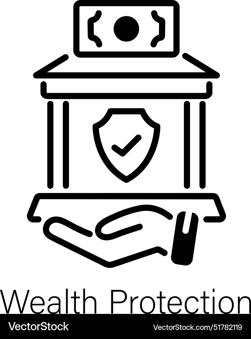 Wealth protection Royalty Free Vector Image - VectorStock