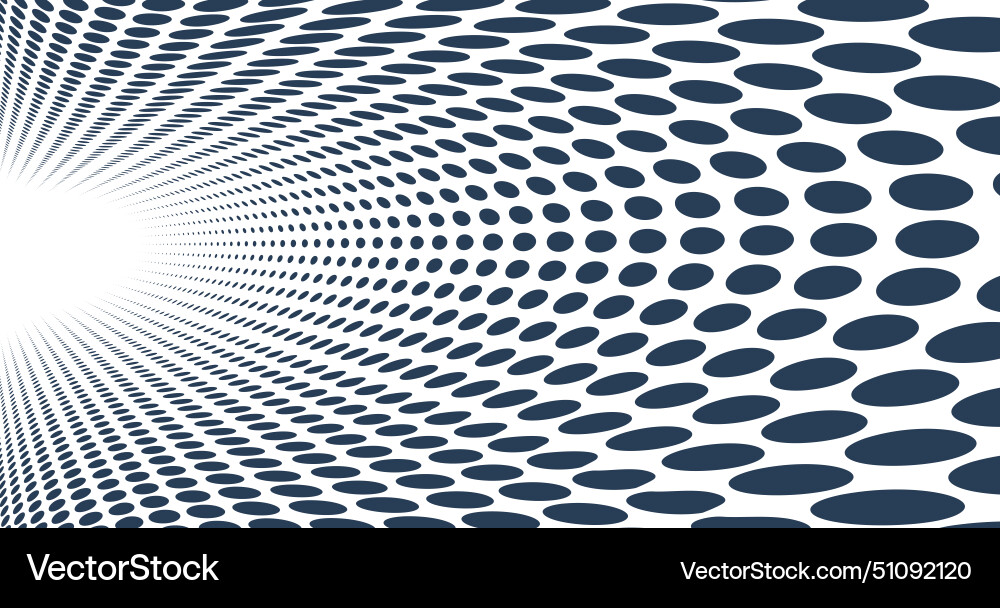 Black dots in 3d perspective abstract background Vector Image
