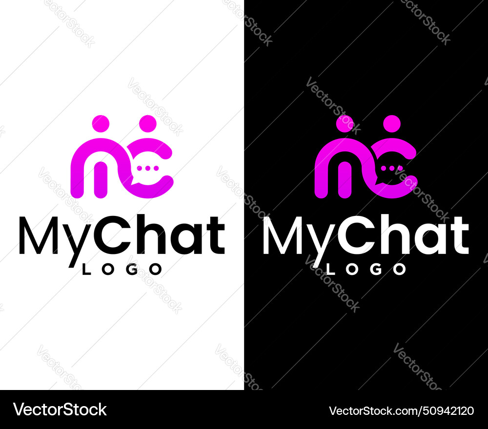 Chat logo Royalty Free Vector Image - VectorStock