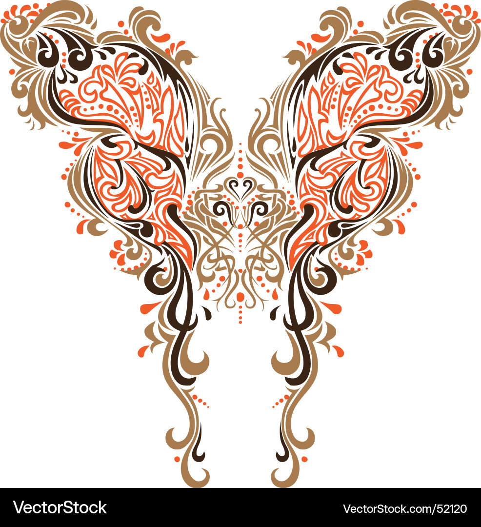Collar butterfly design Royalty Free Vector Image