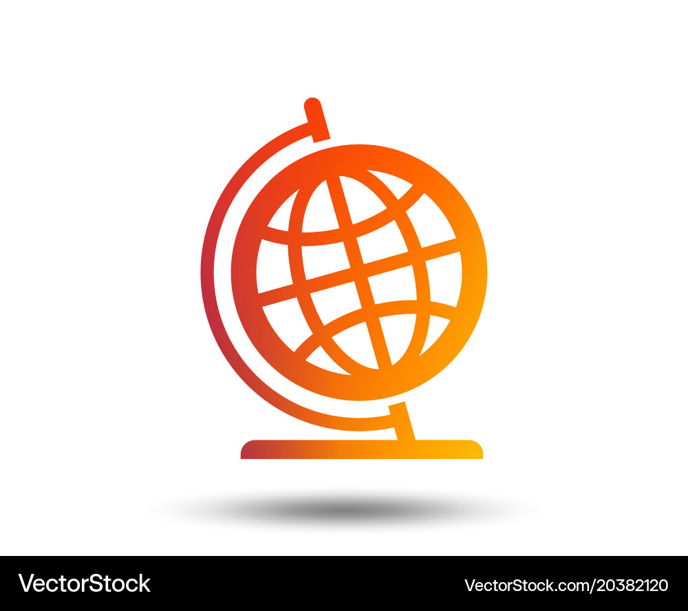 Globe Icon - Geography & Study Royalty Free Vector Image