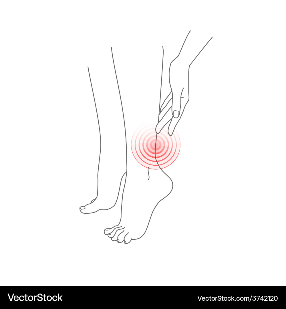 Legs feet pain Royalty Free Vector Image - VectorStock