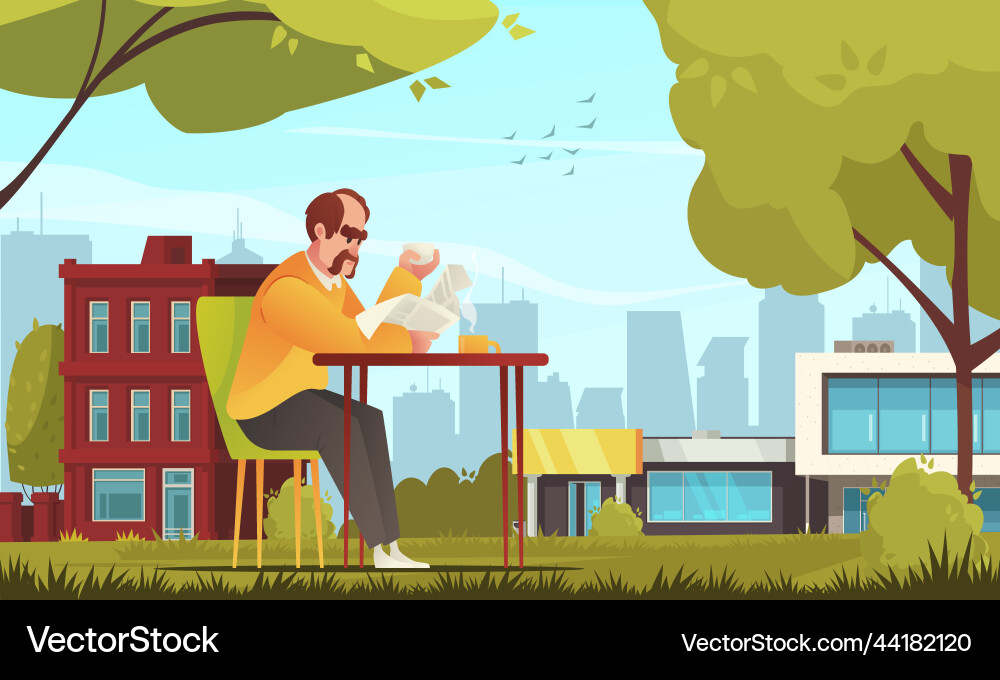 Newspaper cartoon concept Royalty Free Vector Image
