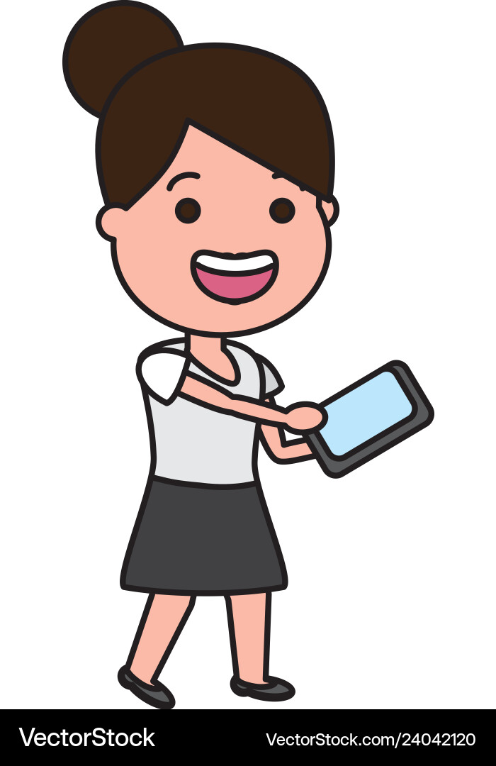 People tech device Royalty Free Vector Image - VectorStock