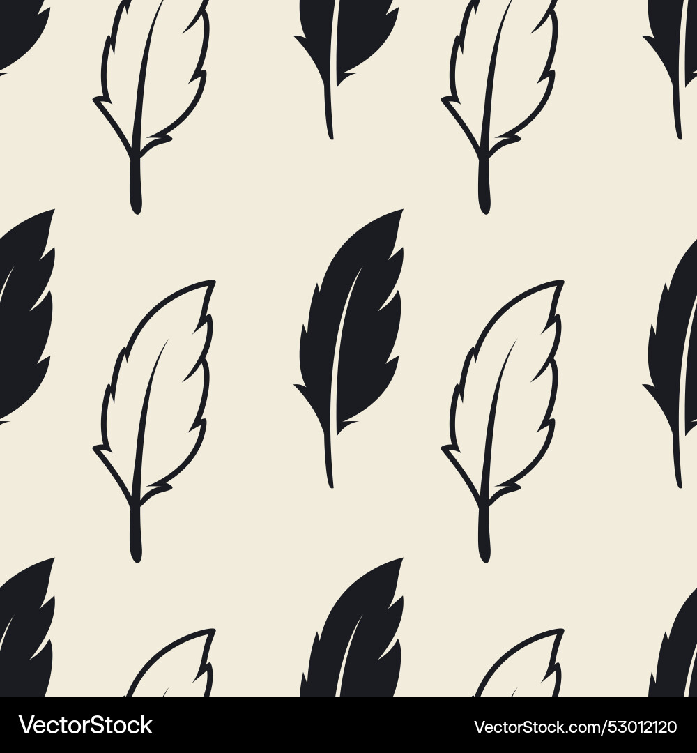 Seamless pattern with different black fluffy Vector Image