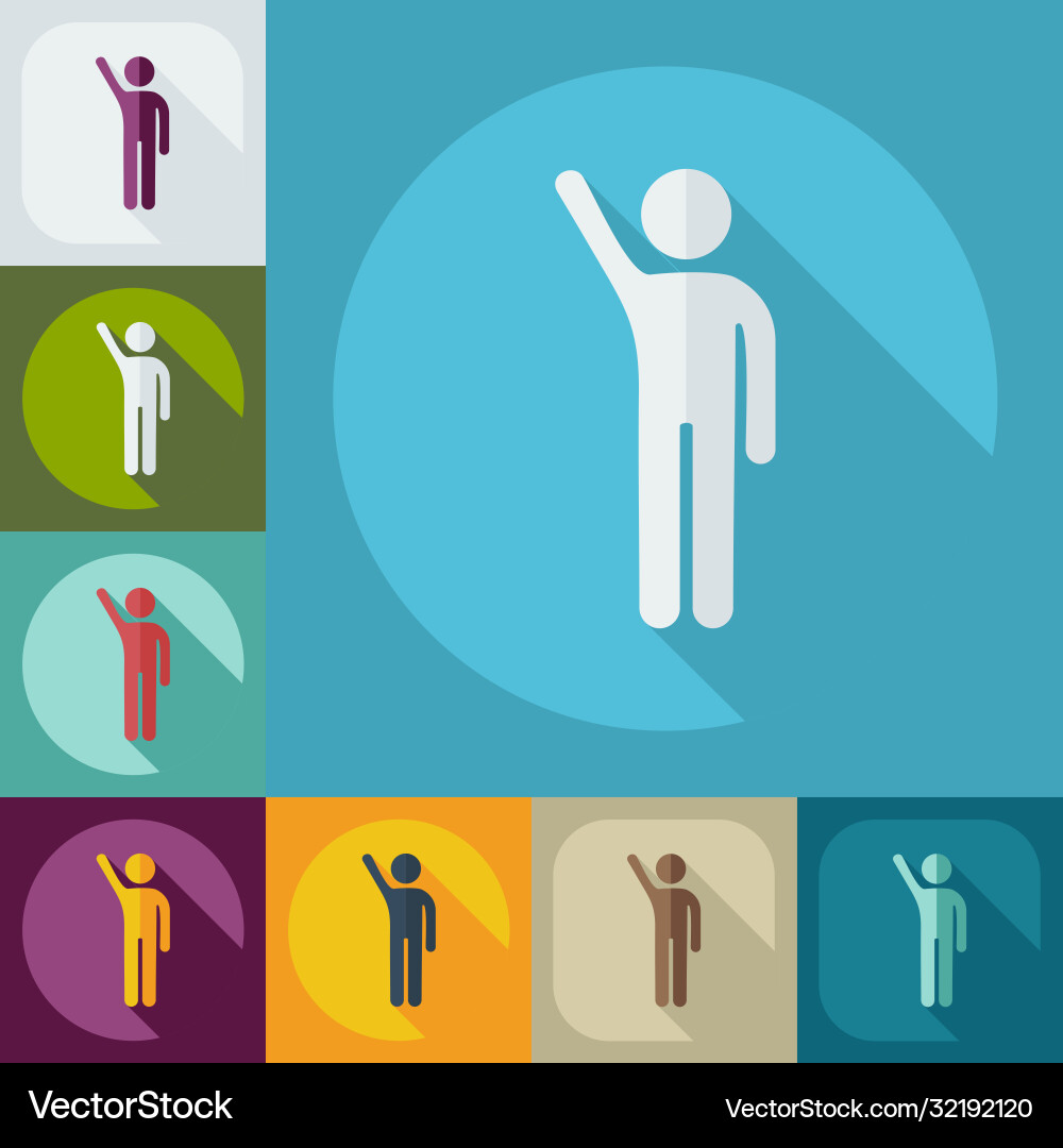 Stick figure human silhouette Royalty Free Vector Image