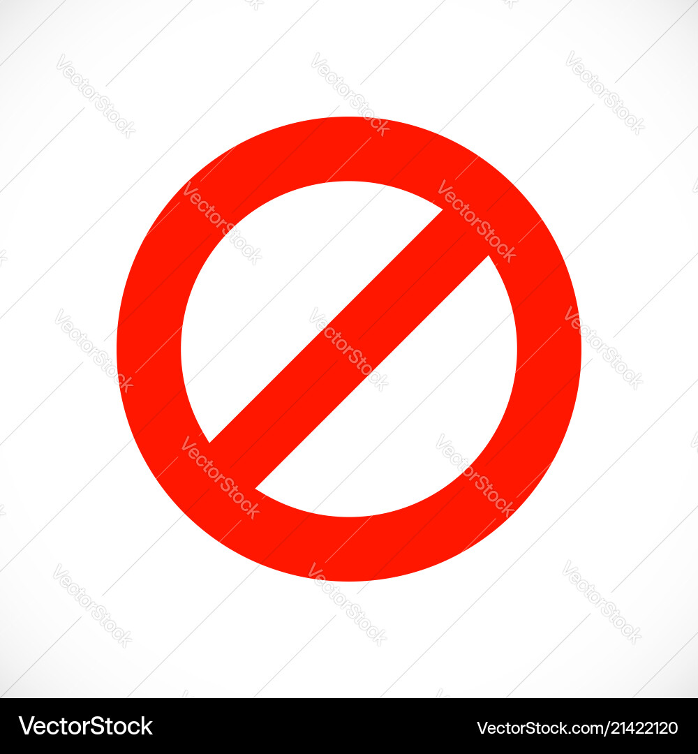 Stop warning red symbol template Royalty Free Vector Image