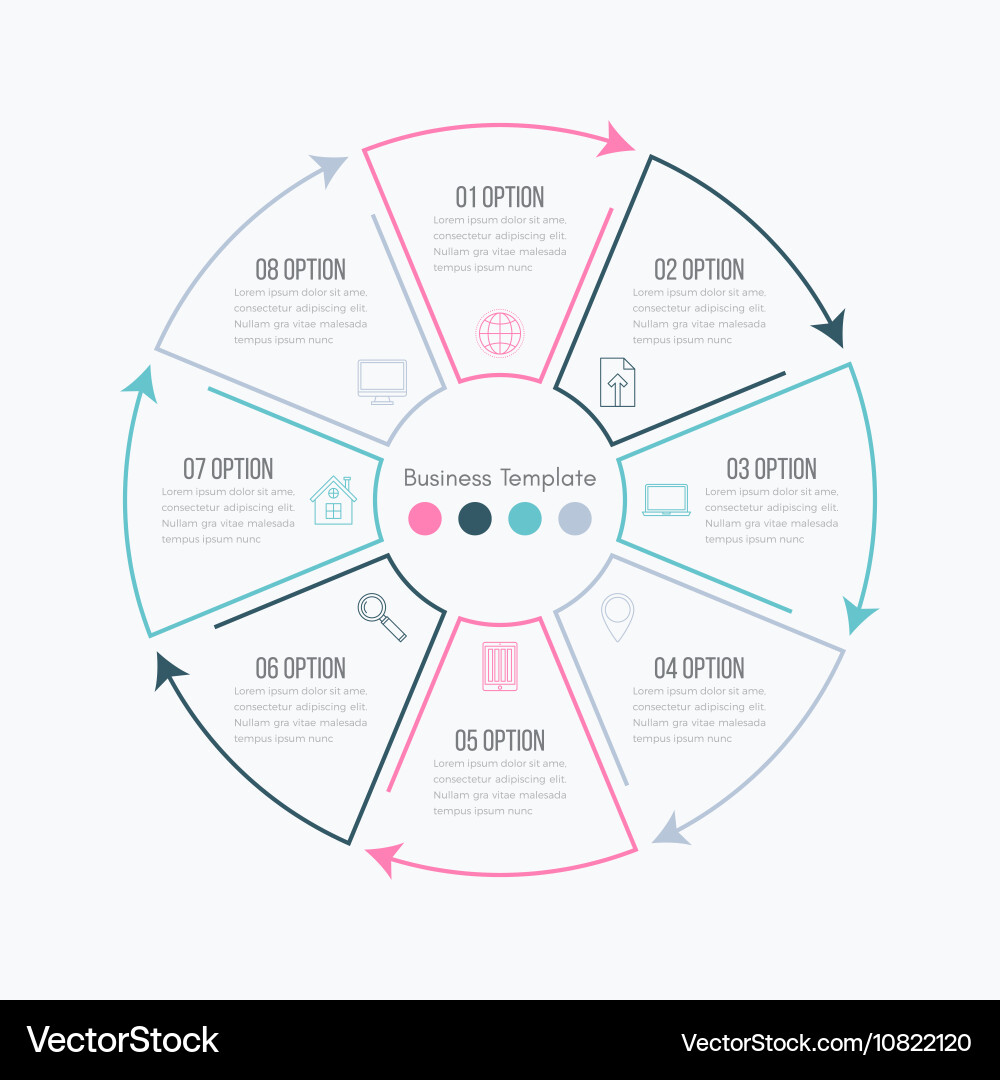 Thin line infographic element Royalty Free Vector Image
