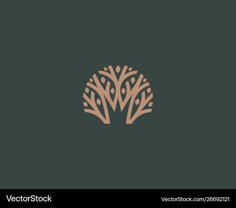 Abstract royal tree logo icon park nature Vector Image