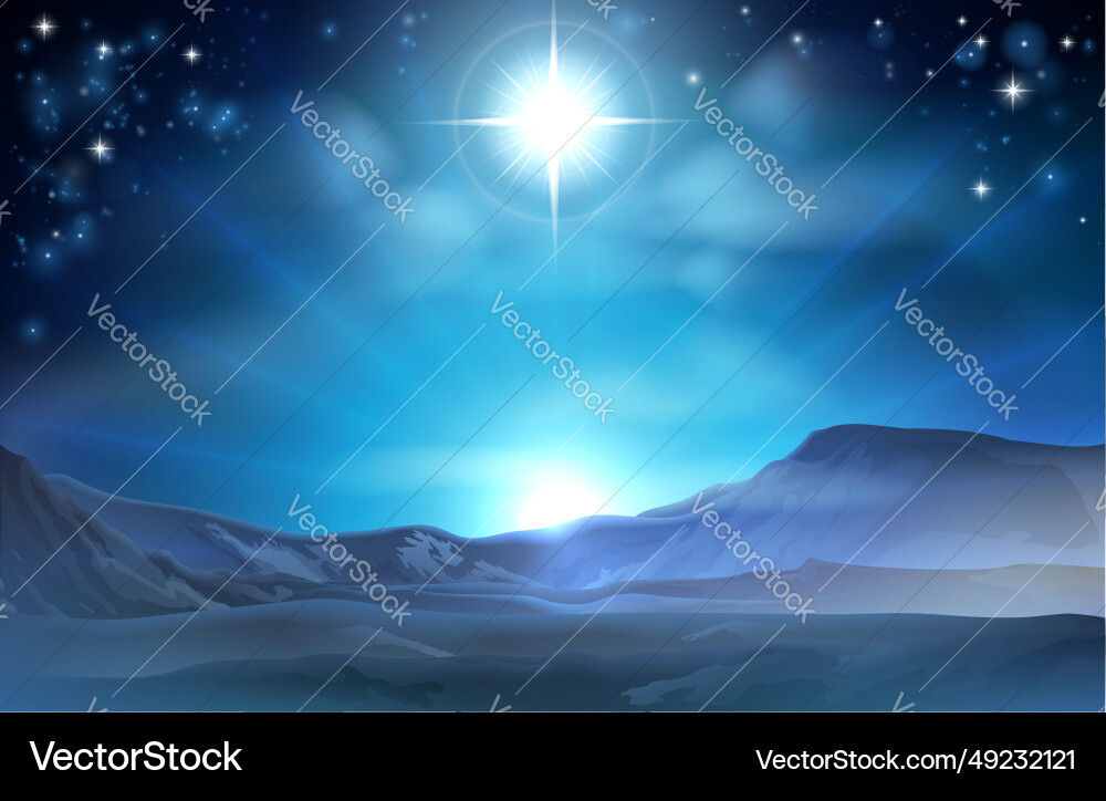 Christmas nativity star of bethlehem Royalty Free Vector