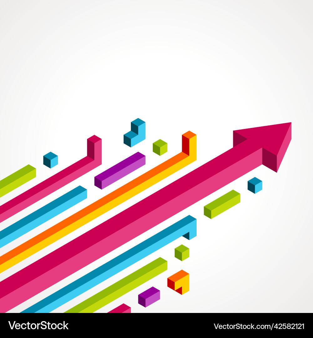 Dynamic Geometric Arrow Royalty Free Vector Image