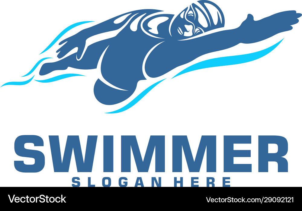 swimming vector logo