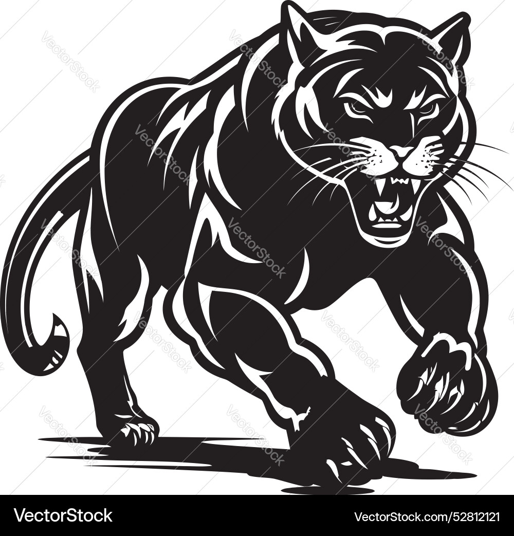 Onyx odyssey emblematic icon ferocious fleetness Vector Image