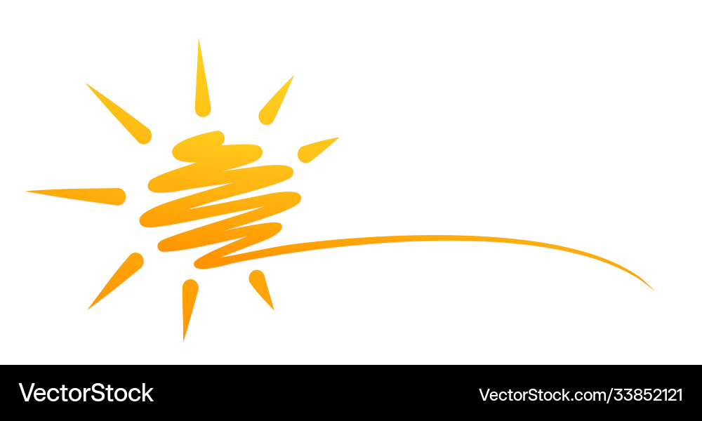 Summer sun symbol Royalty Free Vector Image - VectorStock