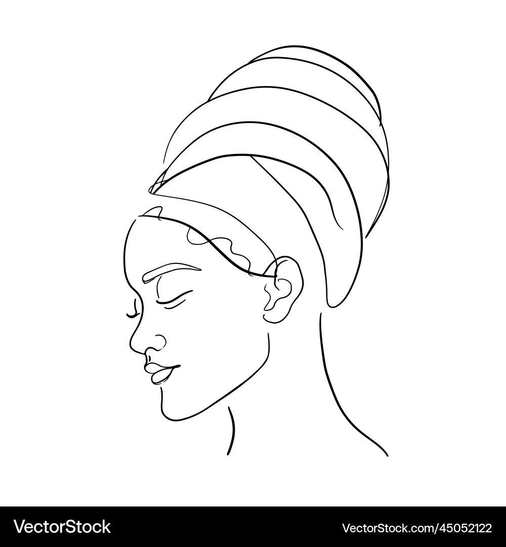 Beautiful african woman artwork Royalty Free Vector Image