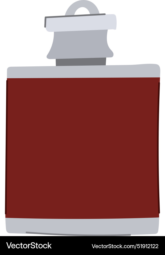 Bottle flask alcohol cartoon Royalty Free Vector Image