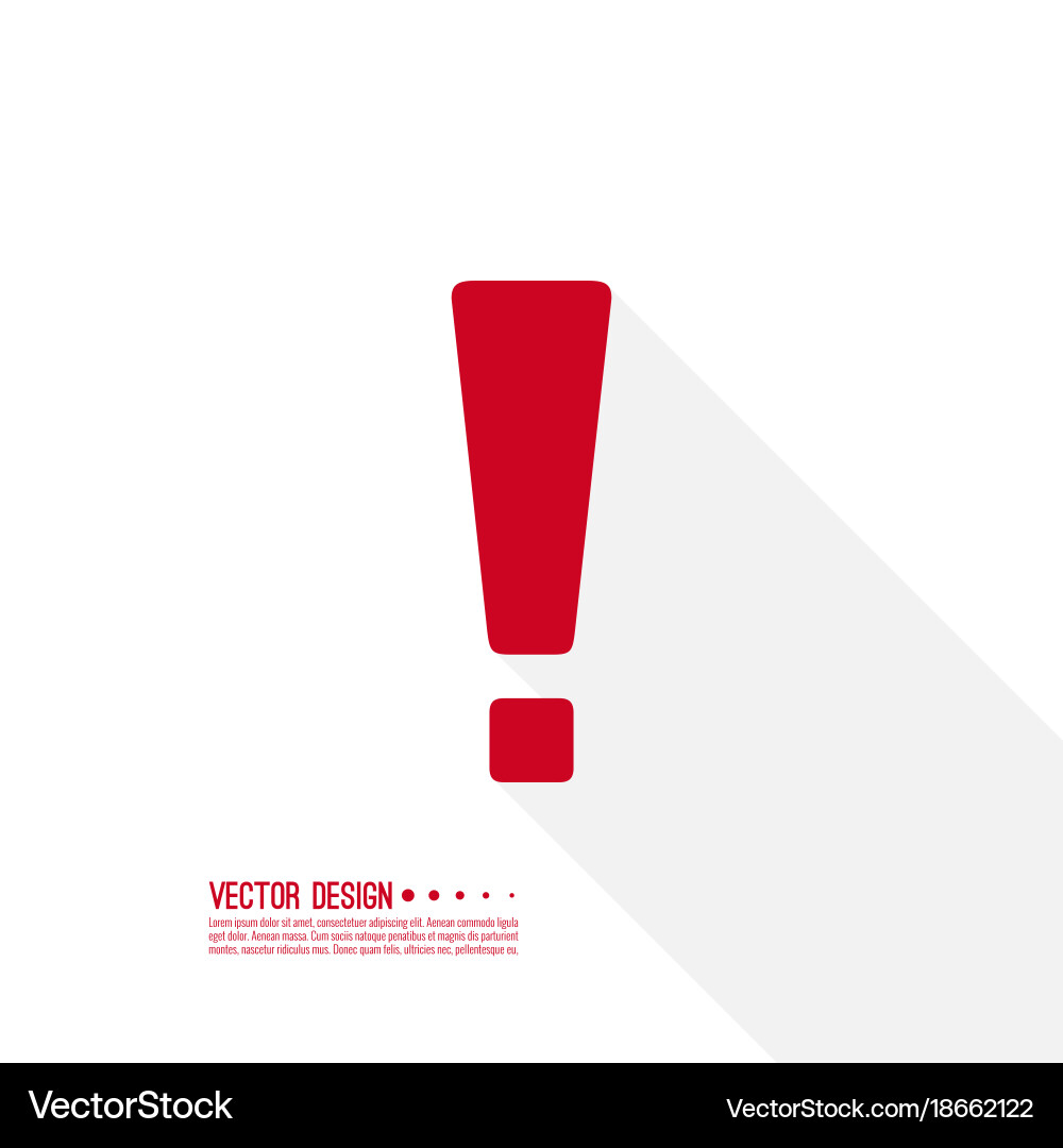 Exclamation mark icon Royalty Free Vector Image