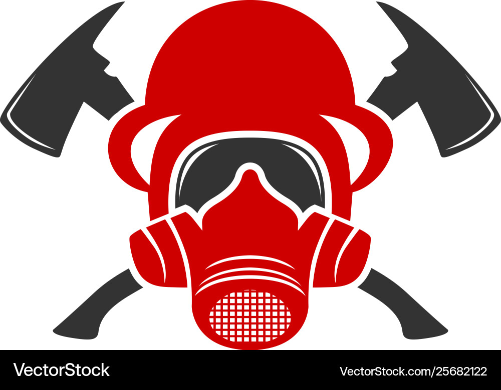 Fire helmet logo Royalty Free Vector Image - VectorStock