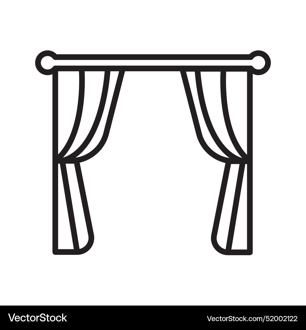 Home curtain icon perfect for interior design Vector Image