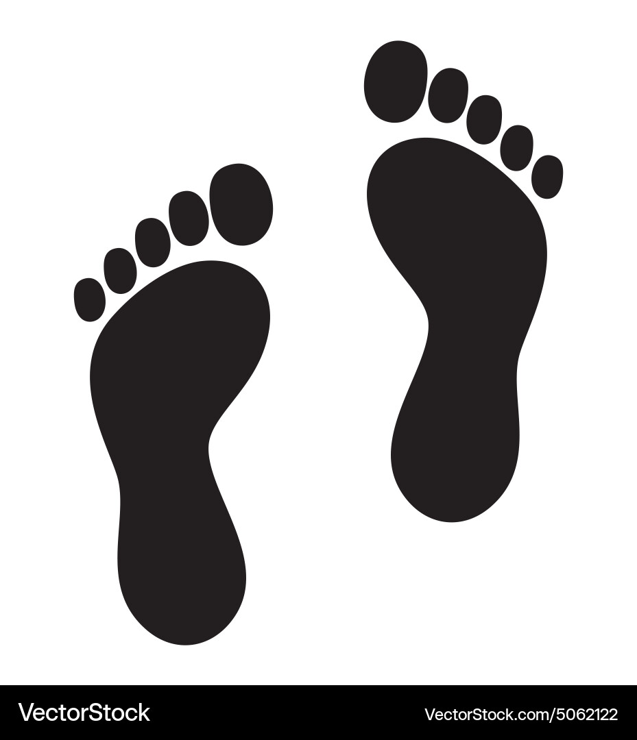 LGBT Footprint Symbol Royalty Free Vector Image