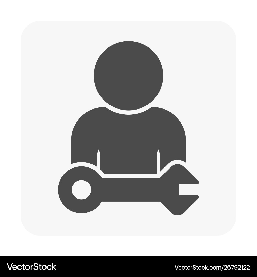 Mechanics icon black Royalty Free Vector Image