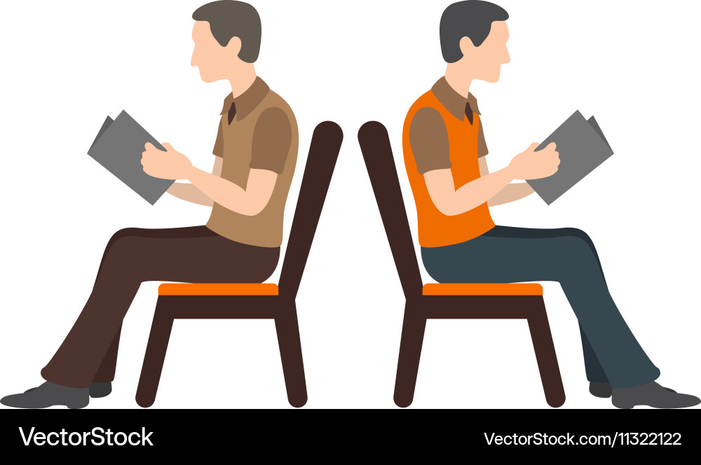 People sitting Royalty Free Vector Image - VectorStock