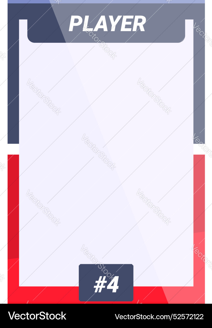 Player number 4 frame design with transparent Vector Image
