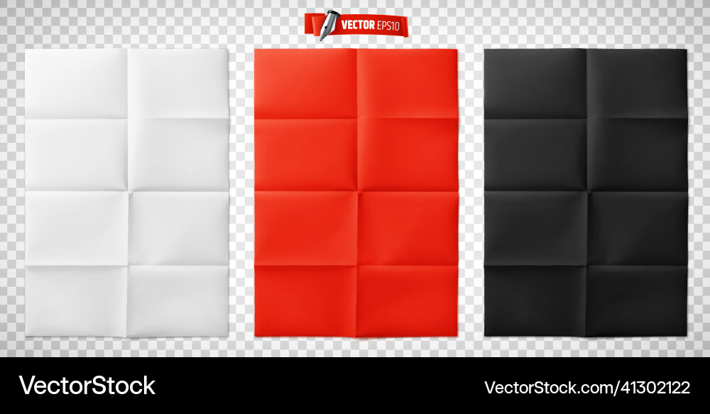 Realistic folded paper textures Royalty Free Vector Image