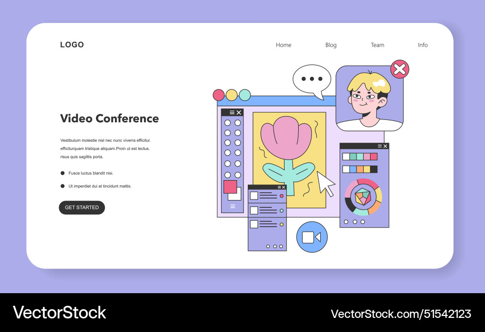 Digital design process concept flat Royalty Free Vector
